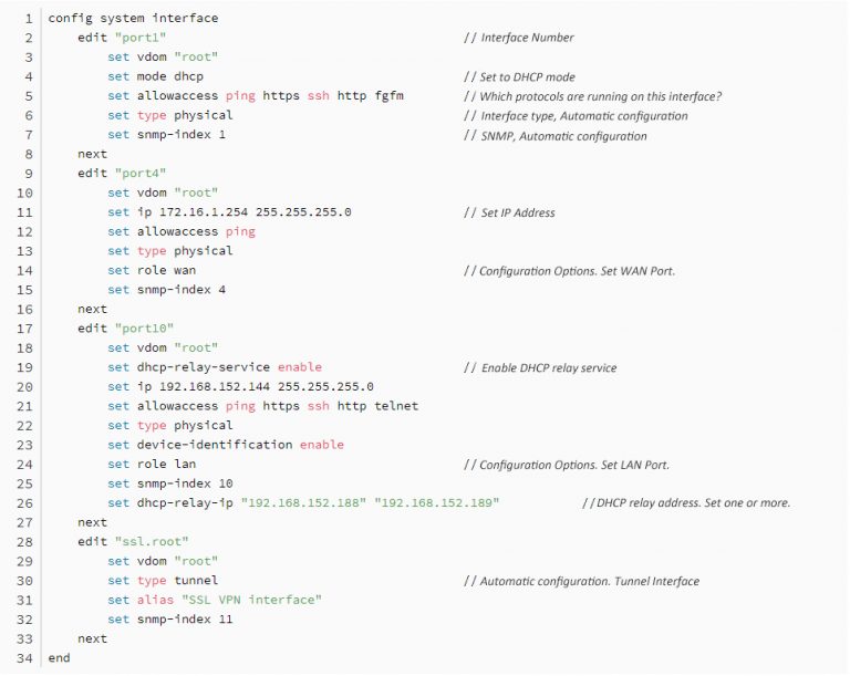 7 Basic Commands Of Fortinet Fortigate Firewalls Configuration Router